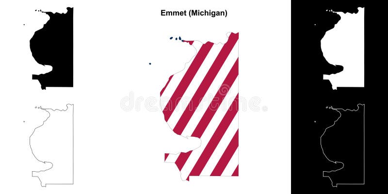 Emmet outline map stock vector. Illustration of emmet - 323938031