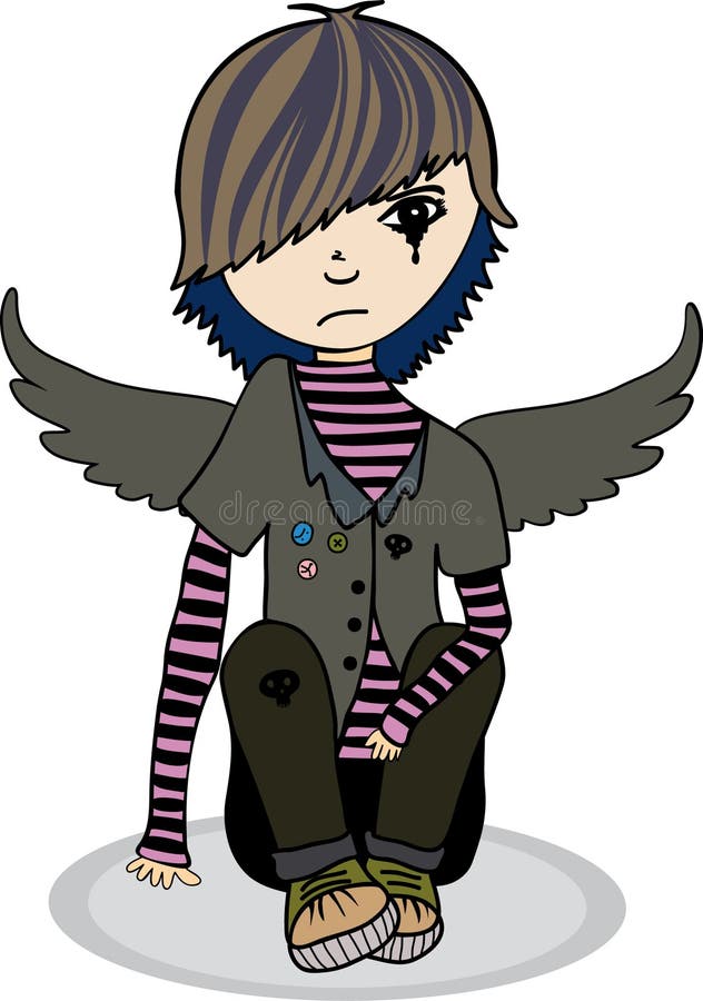 Emo stock vector. Illustration of shirt, young, people - 12149823