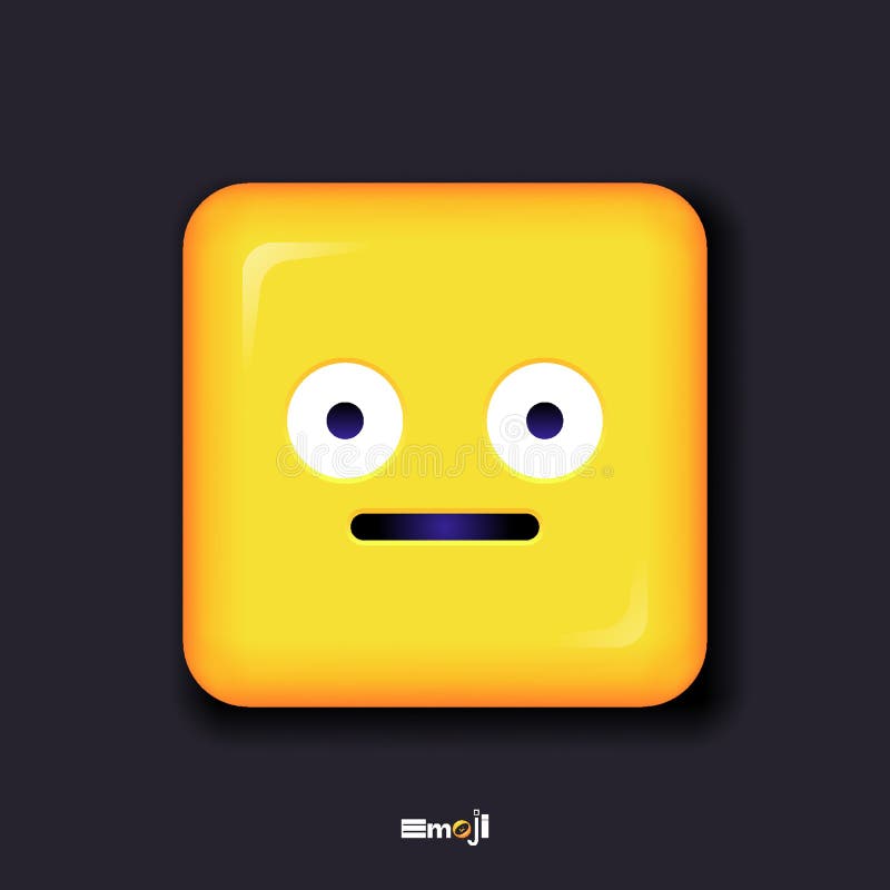 Square Emoticons Yellow Emoji Faces Emoticon Smile, Digital Smiley ...