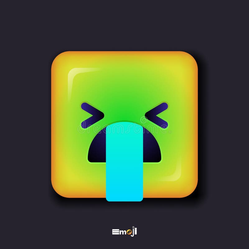Square Emoticons Yellow Emoji Faces Emoticon Smile, Digital Smiley ...