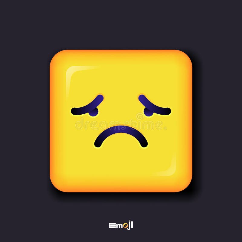 Square Emoticons Yellow Emoji Faces Emoticon Smile, Digital Smiley ...