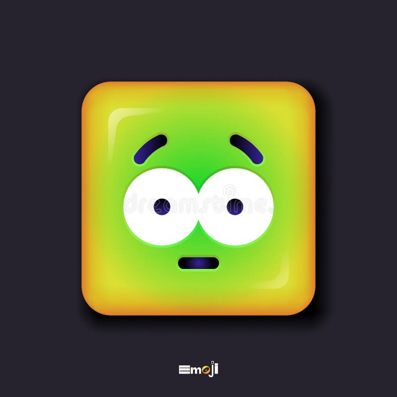 Square Emoticons Yellow Emoji Faces Emoticon Smile, Digital Smiley ...