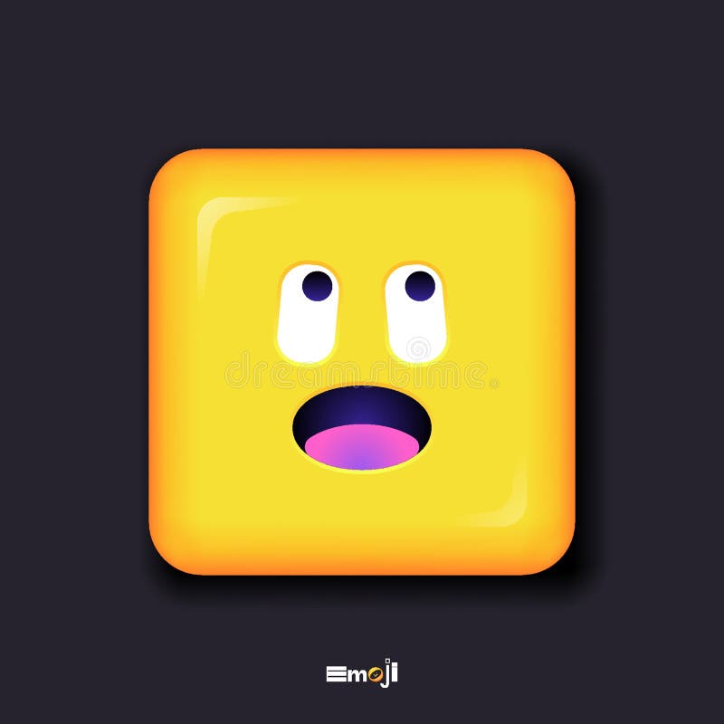 Square Emoticons Yellow Emoji Faces Emoticon Smile, Digital Smiley ...