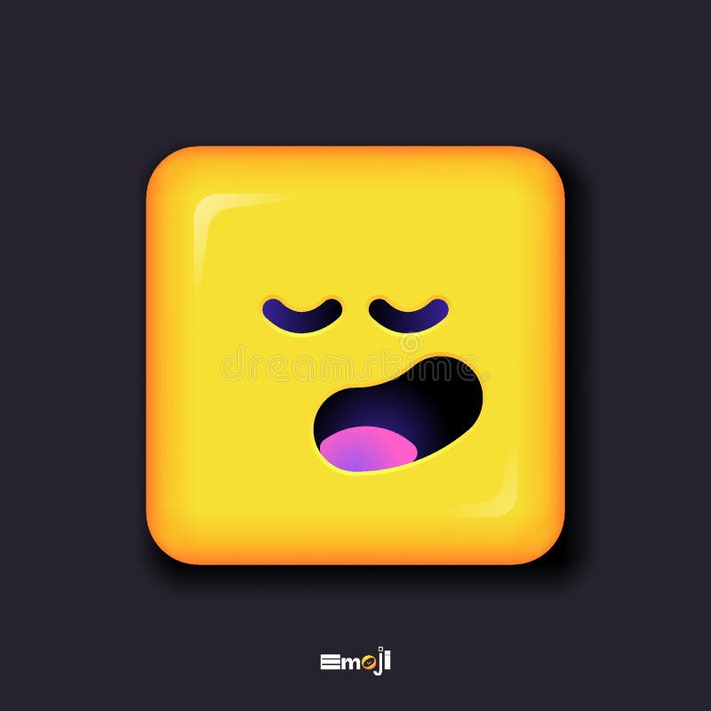 Square Emoticons Yellow Emoji Faces Emoticon Smile, Digital Smiley ...