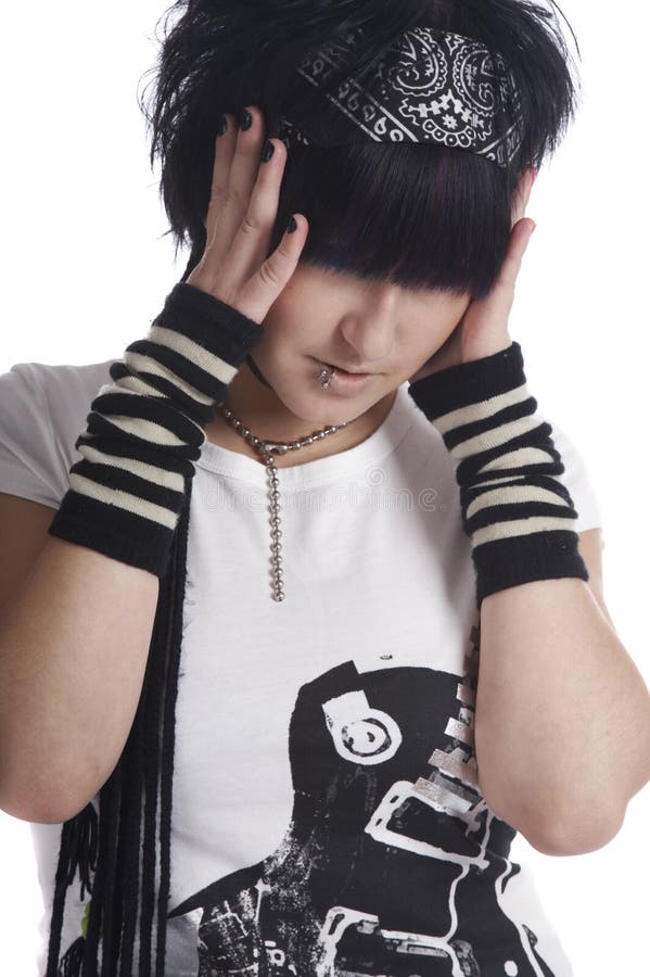 The sad girl teenager emo stock image. Image of dark, culture - 7819359