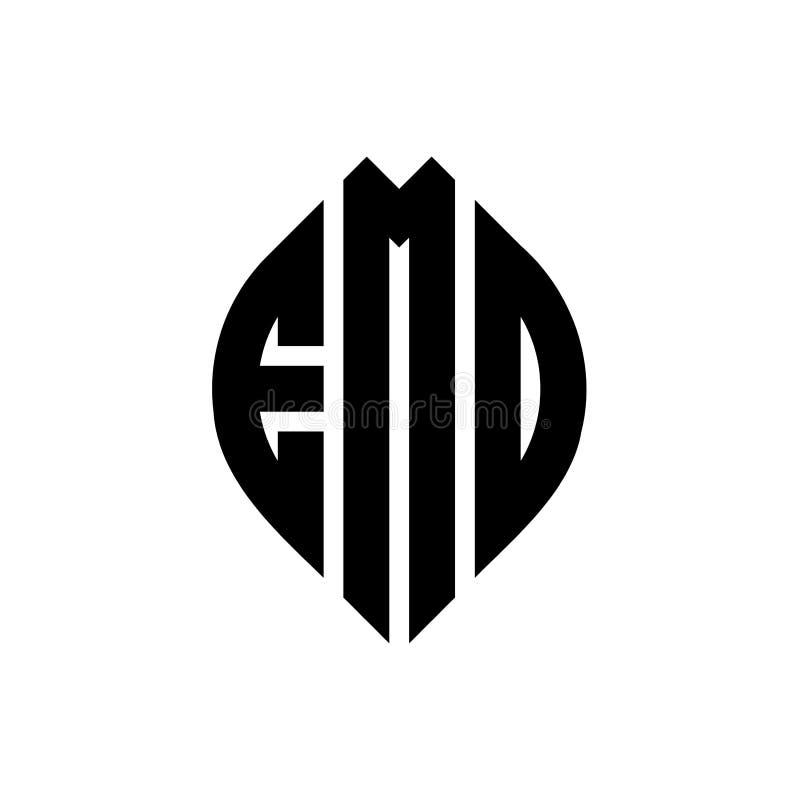 EMO Circle Letter Logo Design with Circle and Ellipse Shape. EMO ...