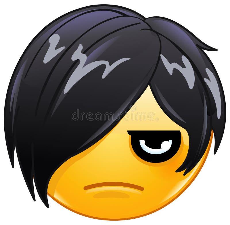 Emo Emoticon stock vector. Illustration of punk, expression - 315218334
