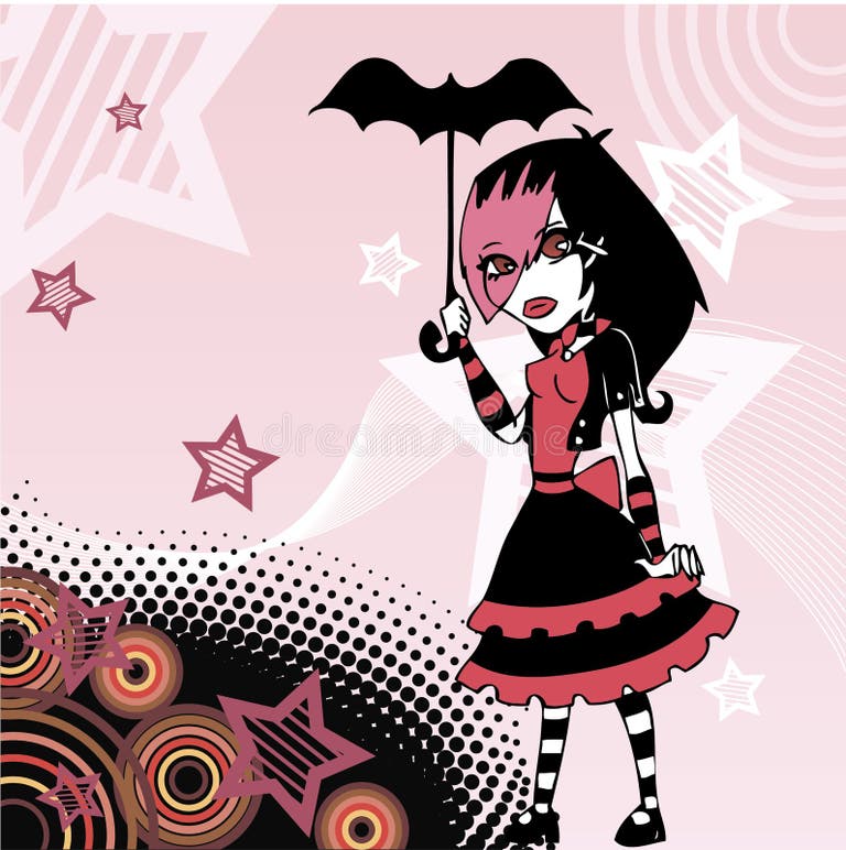 Cartoon Emo Girl Stock Illustrations – 777 Cartoon Emo Girl Stock ...