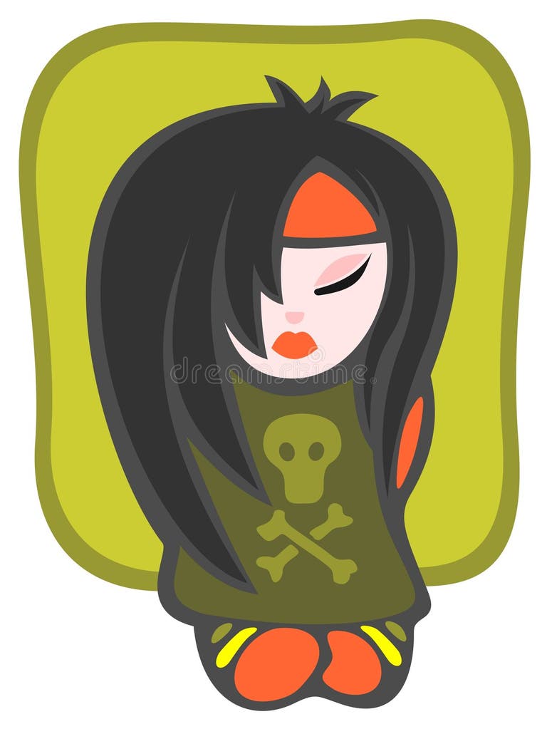 Emo Girl Stock Illustrations – 1,867 Emo Girl Stock Illustrations ...
