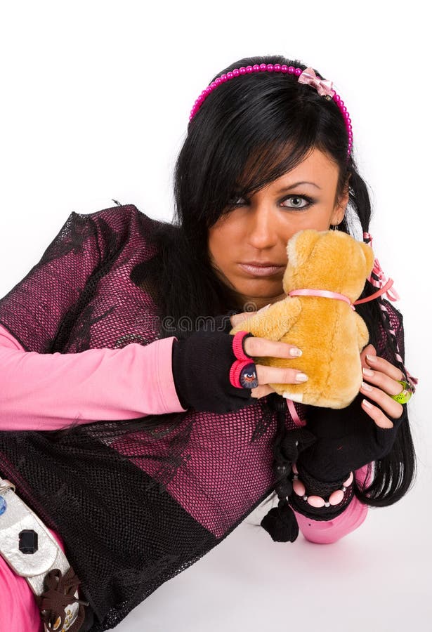 EMO girl stock photo. Image of depression, beauty, hair - 7436538