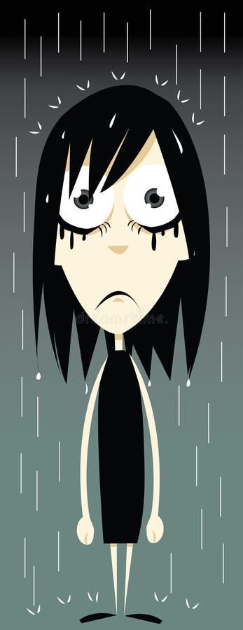 Emo Girl - Bad Day stock vector. Illustration of distraught - 26945949
