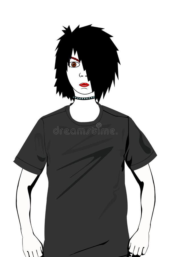 EMO kid stock illustration. Illustration of nose, emotive - 4805936