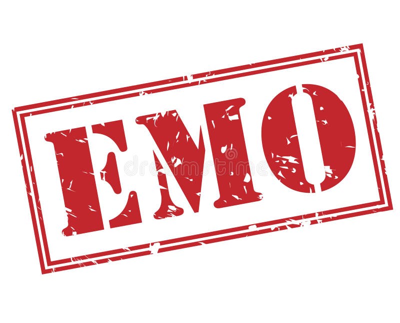 Emo rubber stamp stock vector. Illustration of isolated - 83101122