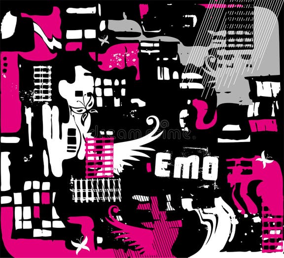 Seamless Emo Cartoon Background Stock Illustrations – 258 Seamless Emo ...