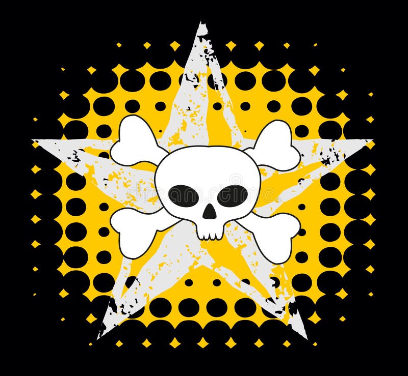 Emo skull stock illustration. Illustration of black, grunge - 24623770