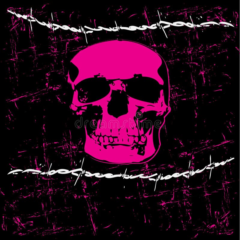 Emo Skull Background stock vector. Illustration of note - 8124766