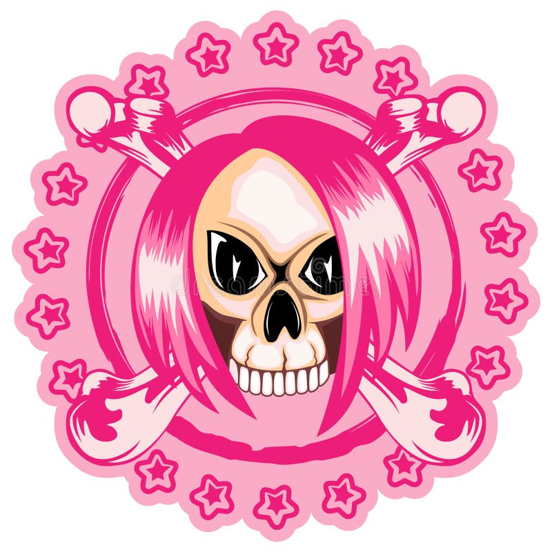 Emo_skull stock vector. Illustration of modern, badge - 94896127