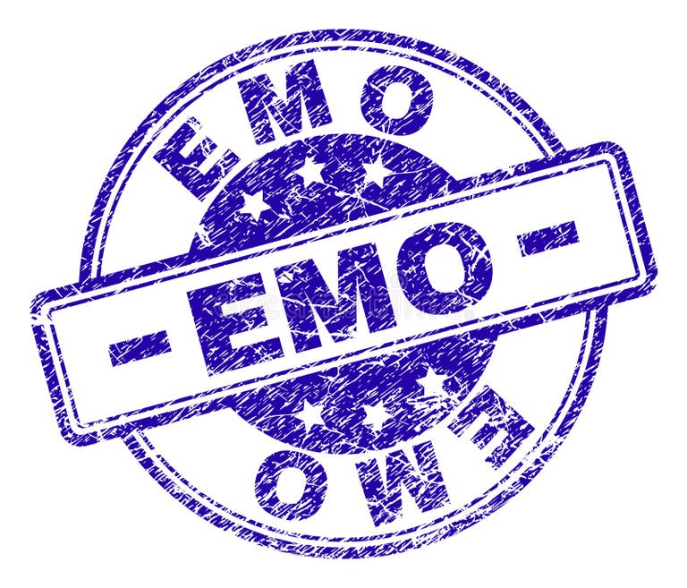 Grunge Textured EMO Stamp Seal Stock Vector - Illustration of rubber ...