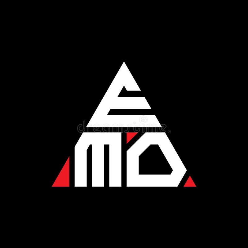 EMO Triangle Letter Logo Design with Triangle Shape. EMO Triangle Logo ...