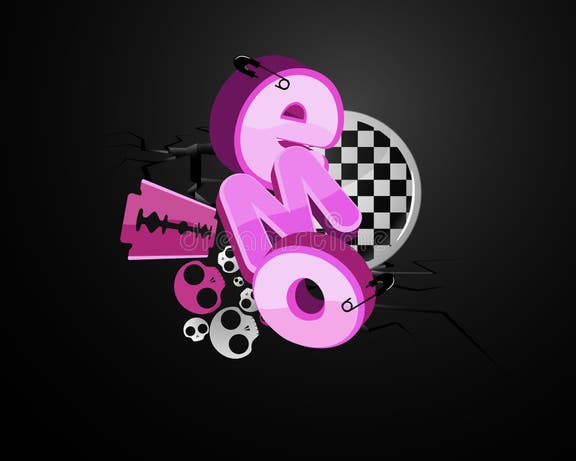 EMO typography concept stock vector. Illustration of feelings - 14308806