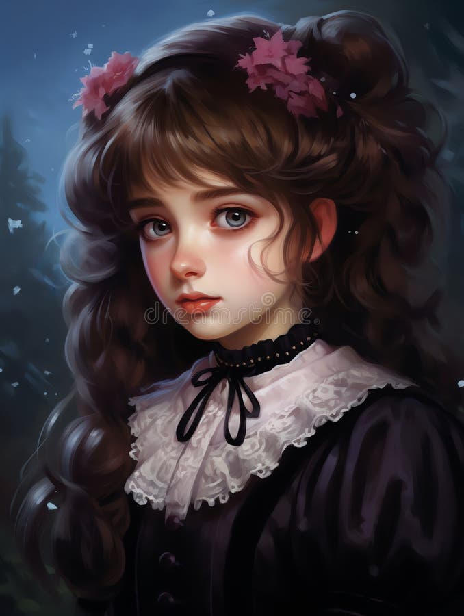 Emo Victorian Girl Photo Illustration of Emo Stock Illustration ...