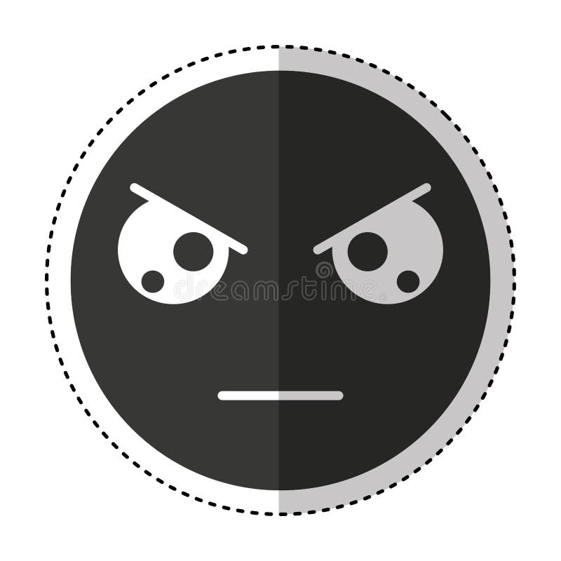 Emogy Gesicht Kawaii-Art stock abbildung. Illustration von entzückend ...