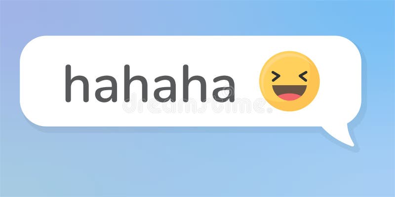 Hahaha Message Bubble Smiley Emoji Stock Illustration - Illustration of ...