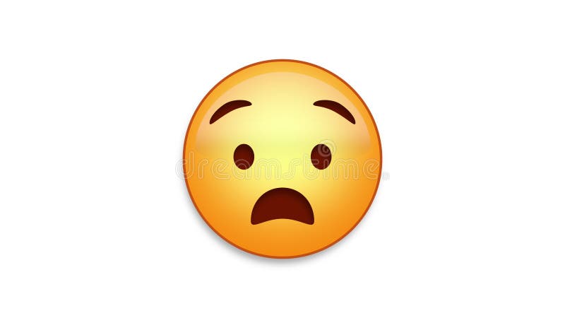 Emoji Angustiado Con El Mate De Luma Stock de ilustración - Ilustración ...