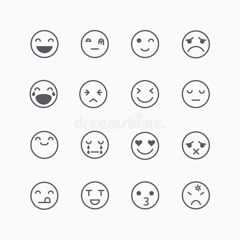 Emoji Set Flat Stock Illustrations 23 409 Emoji Set Flat Stock