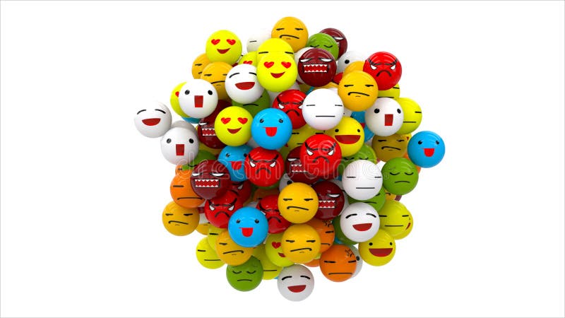 Emoji Ball with a Face Being Amazed in Awe, Doodle Kawaii. Doodle Icon ...