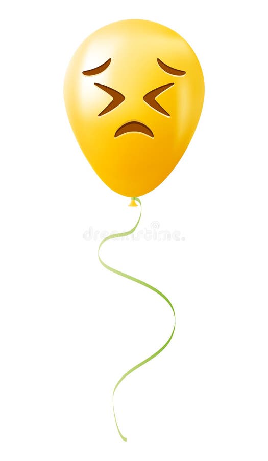 Emoji Balloon with Persistent Expression Face Yellow Emoji Smile Stock ...