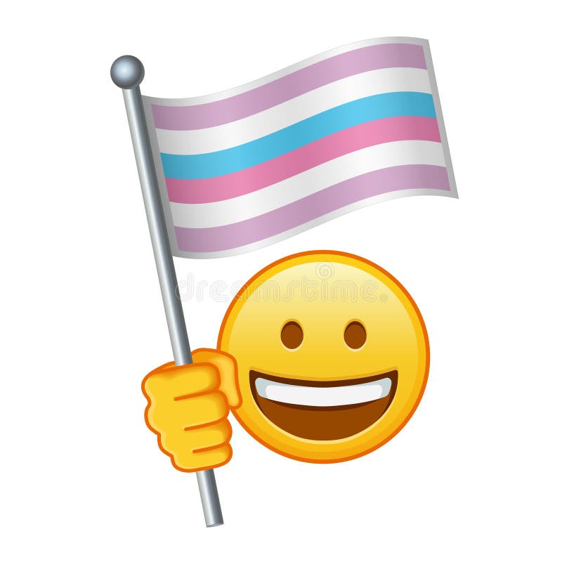 Emoji With Bigender Pride Flag Large Size Of Yellow Emoji Smile Stock