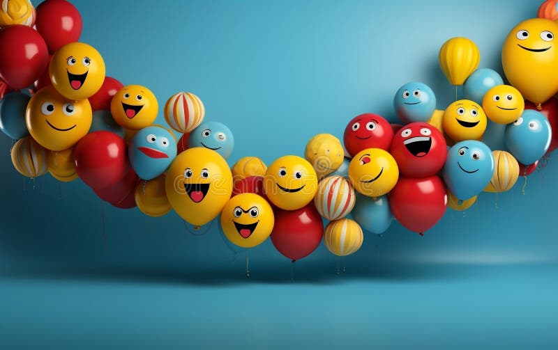 Emoji Celebration 3D Banner Background for World Emoji Day. Generative ...