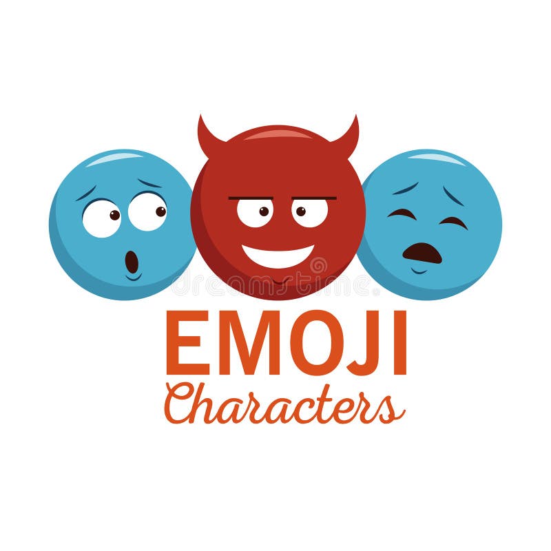 Emoji chat characters stock vector. Illustration of mouth - 108546327