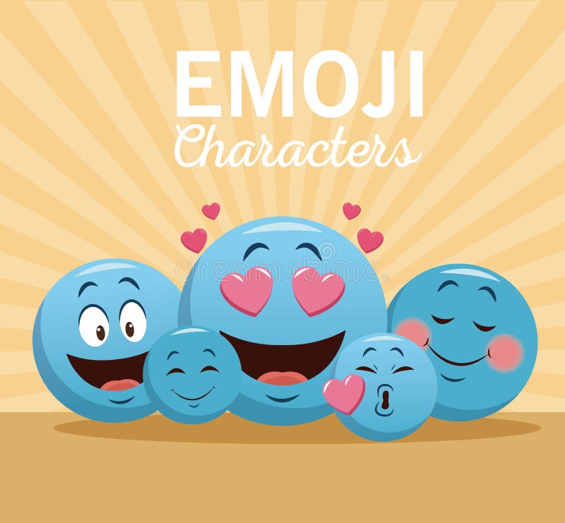 Emoji chat characters stock vector. Illustration of isolated - 108546477