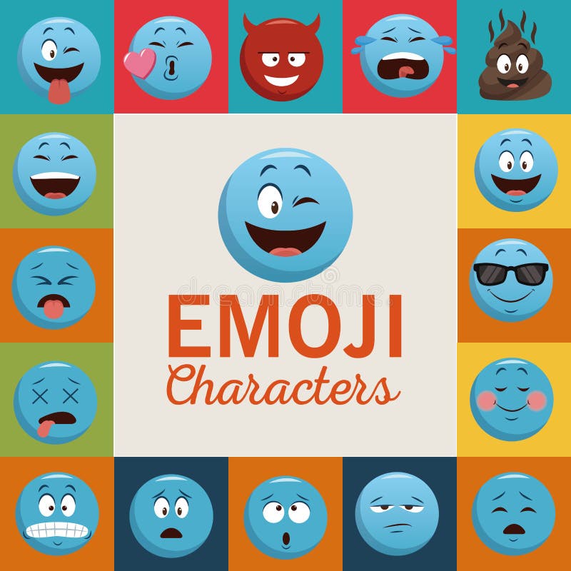 Emoji chat characters stock vector. Illustration of isolated - 108546477
