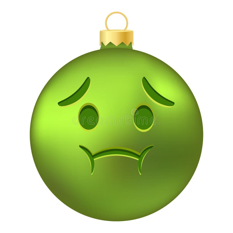Emoji Christmas Tree Ball or Toy with Nauseated Face Stock Illustration ... Emoji Christmas Tree Ball or Toy with Nauseated Face Stock Illustration ...