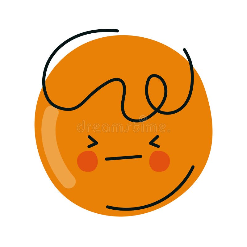 Emoji con asco ilustración del vector. Ilustración de desacuerdo ...