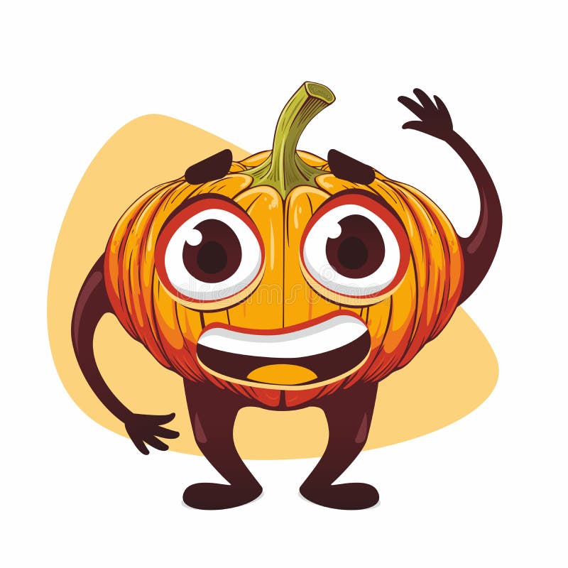 Emoji de la calabaza ilustración del vector. Ilustración de sano - 97857996