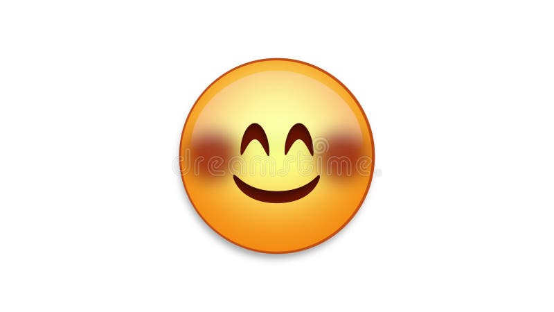 Emoji De Rougissement Avec De La Matte De Luma Illustration Stock ...