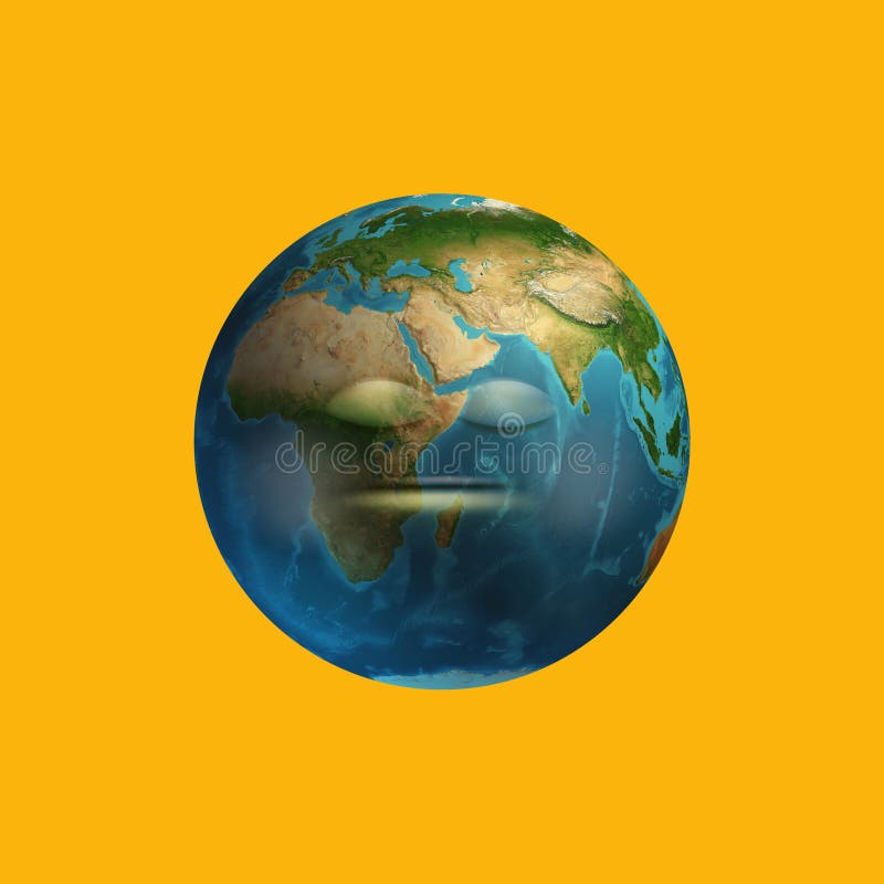 Emoji Earth, 3D Emoji, Sad, Happy, Angry, Icon Stock Illustration ...