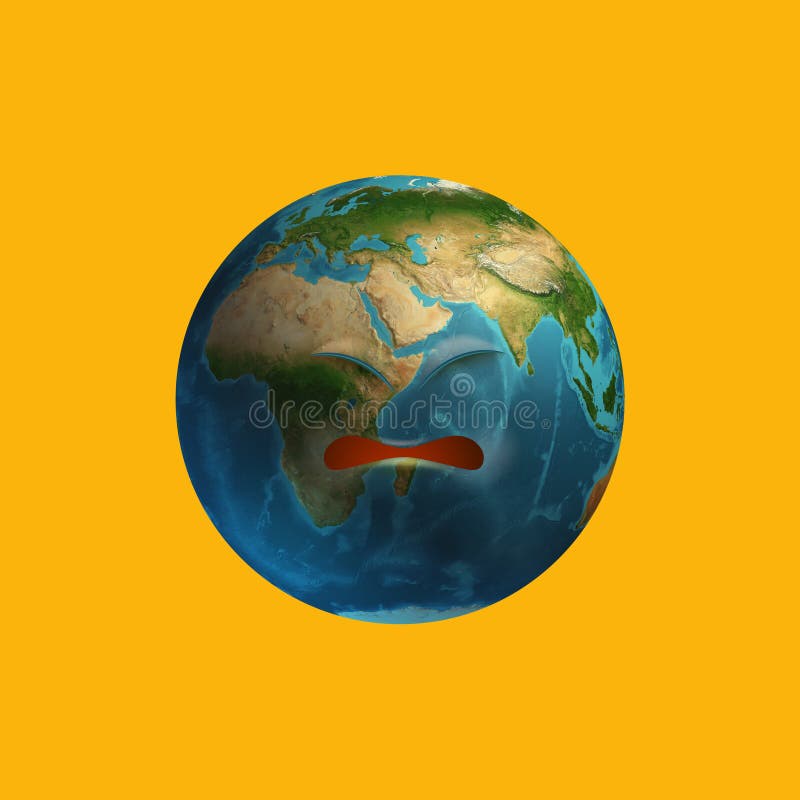 Emoji Earth, 3D Emoji, Sad, Happy, Angry, Icon Stock Illustration ...