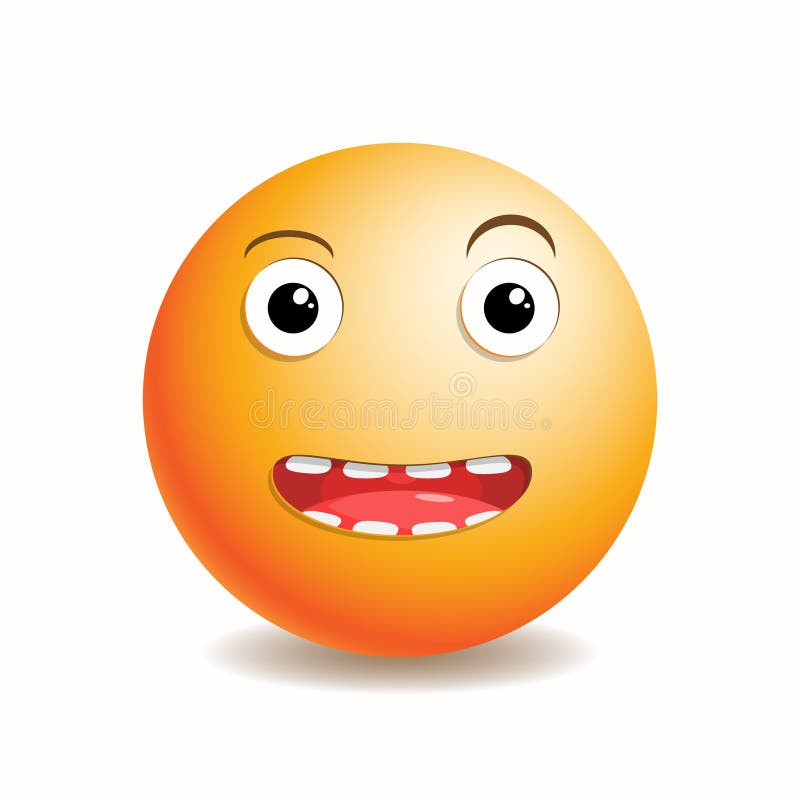 Emoji Emoticon Smiling and Wandering with One Raised Eyebrow. Stock ...