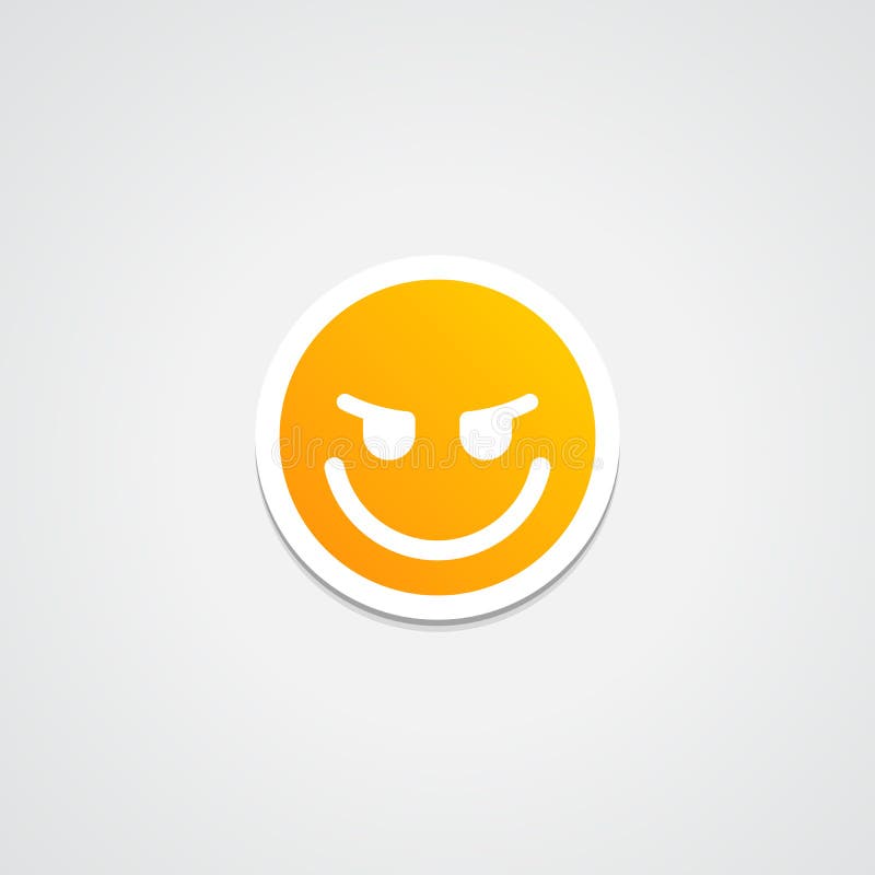 Emoji Evil Smile Sticker stock illustration. Illustration of digital ...