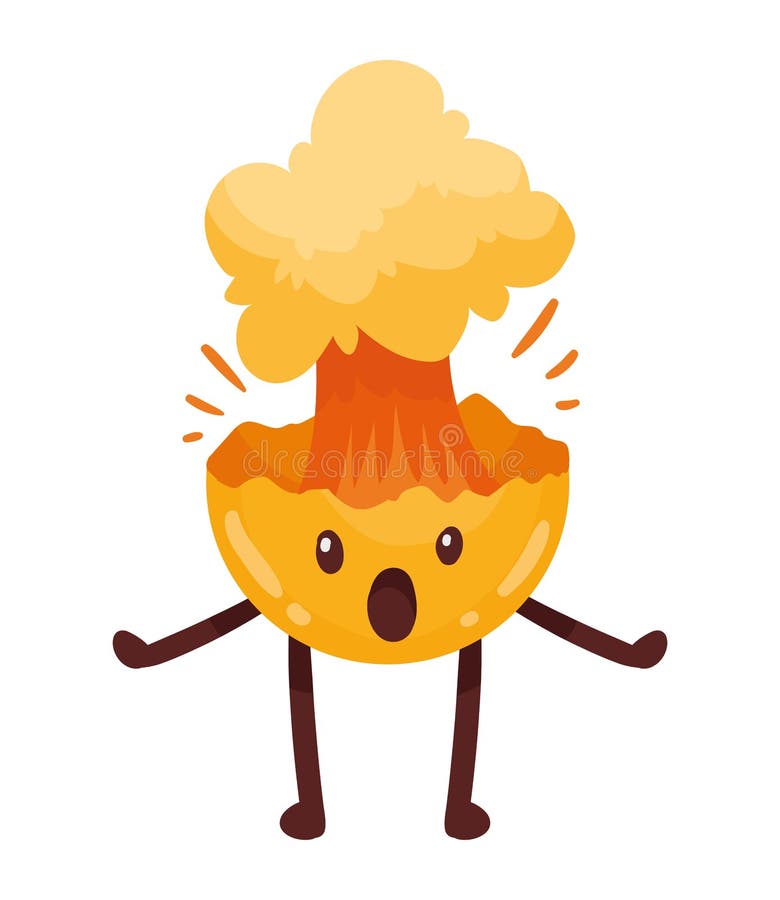 Emoji exploding character stock vector. Illustration of vector - 247021273