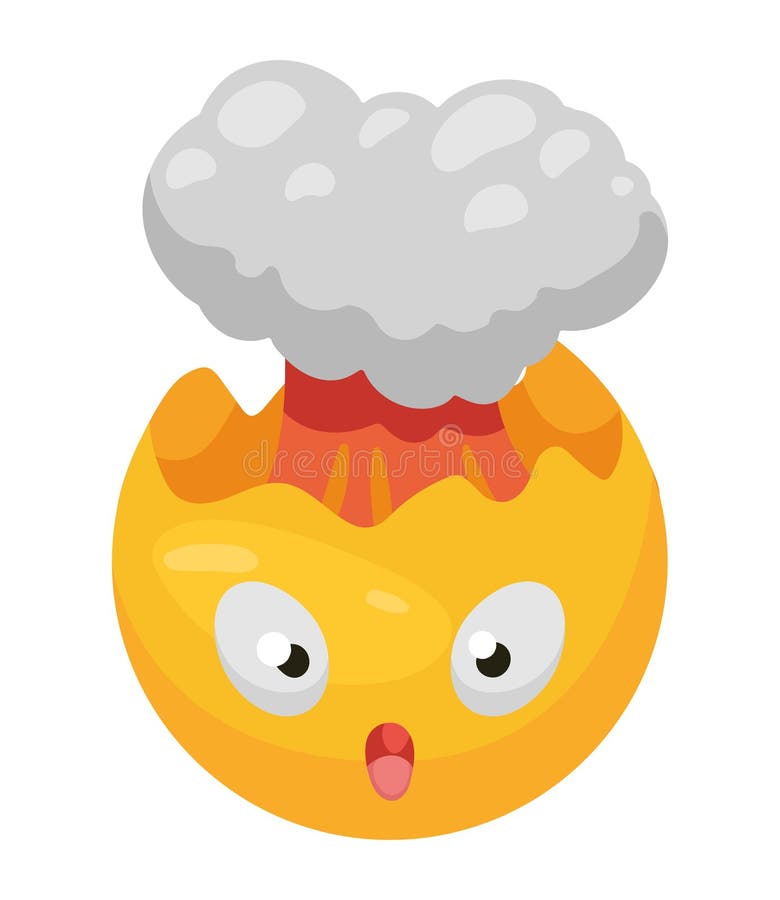 Emoji exploding 3d style stock illustration. Illustration of impressive ...