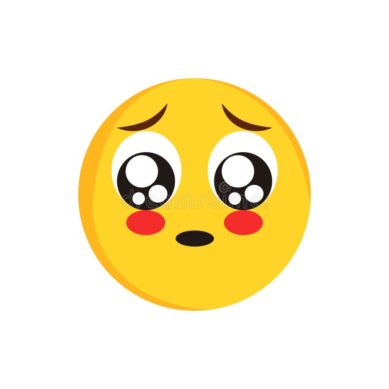 Emoji face with teary eyes stock vector. Illustration of funny - 199145439