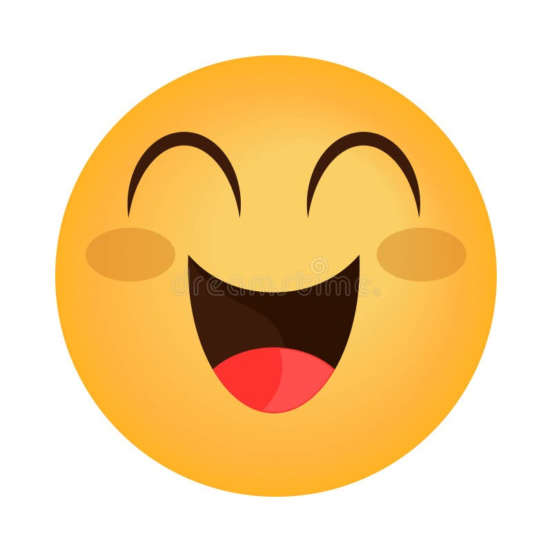 Emoji feliz ilustración del vector. Ilustración de cara - 253767444