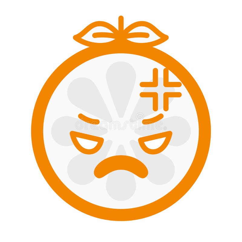 Emoji - Furious Orange. Isolated Vector. Stock Vector - Illustration of ... Emoji - Furious Orange. Isolated Vector. Stock Vector - Illustration of ...