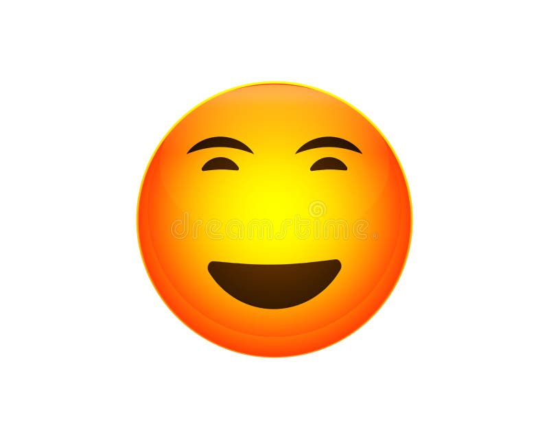 Emoji Happy Laughing with Realistic Face Expression Stock Vector ...